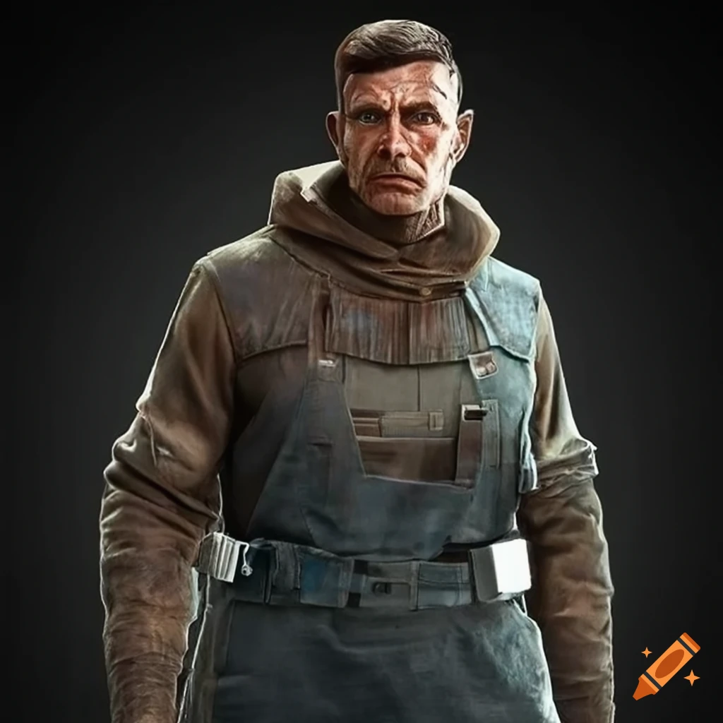 Weathered mechanic from Star Wars on Craiyon