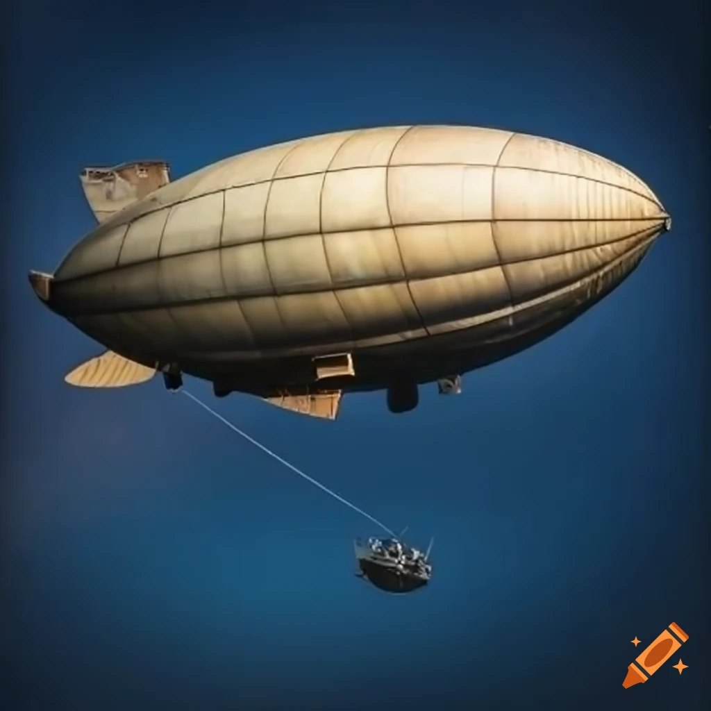 Realistic artwork of an airship on Craiyon
