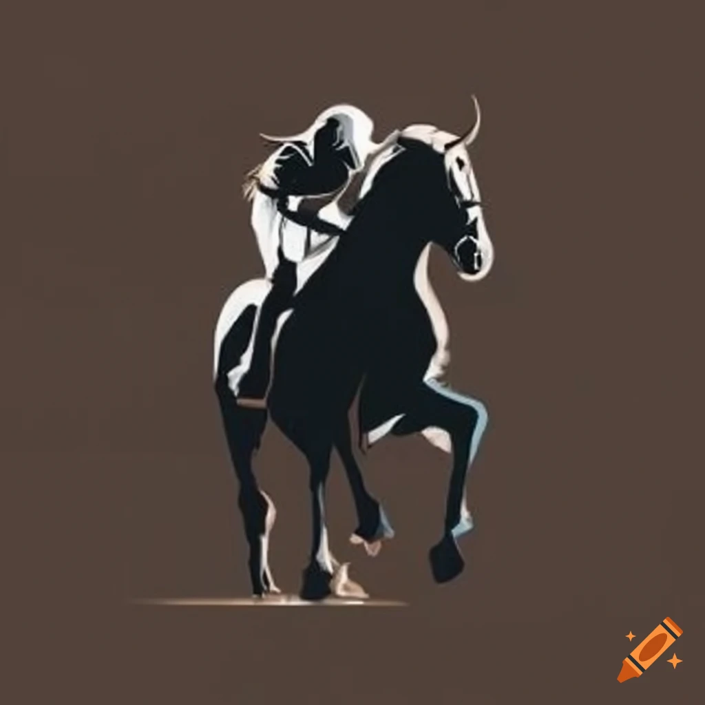 Ice horse running in a black background in the style of salvador dali ...