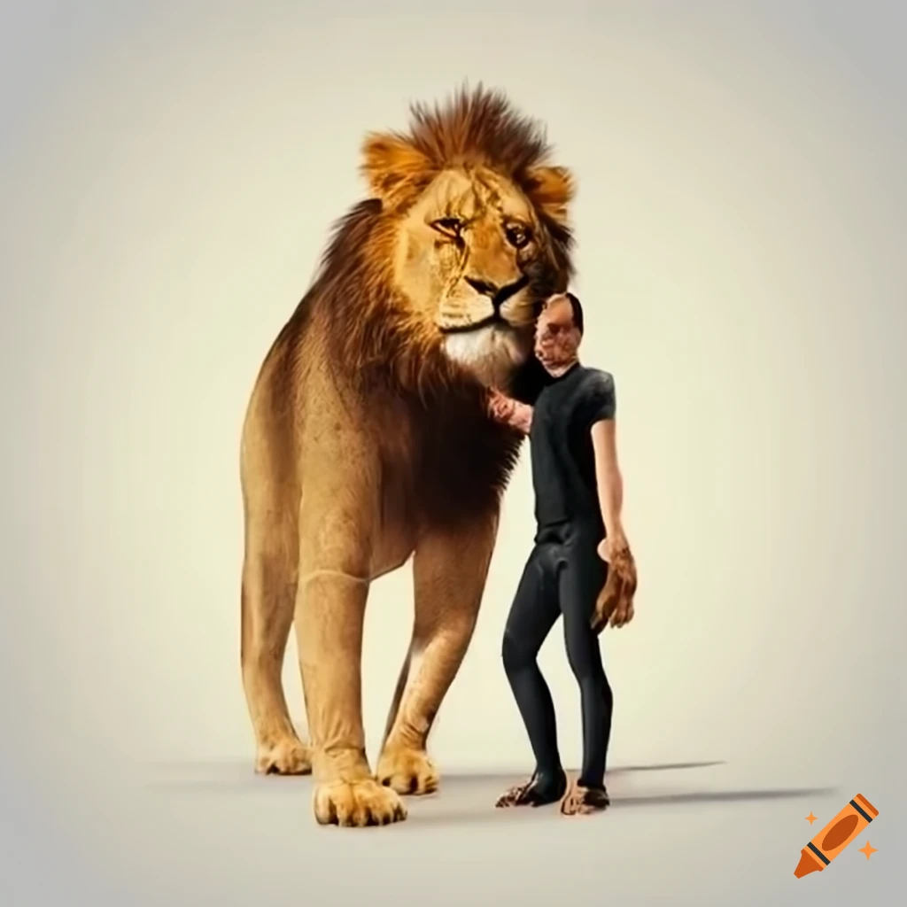 Lion Standing Next To Human Lions And Their Unbreakable Bond With