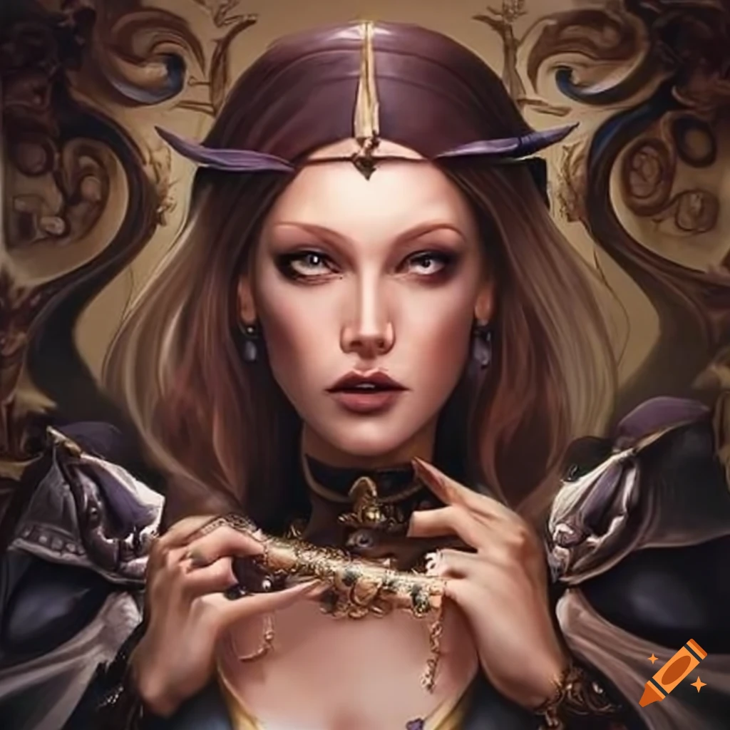Artistic depiction of morgan le fay on Craiyon