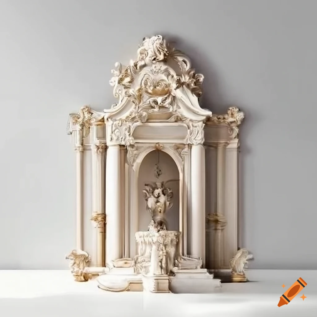 Rococo altar with renaissance elements on Craiyon
