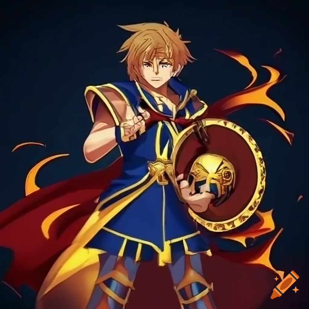 Full body view of a royal butler commander in anime style on Craiyon