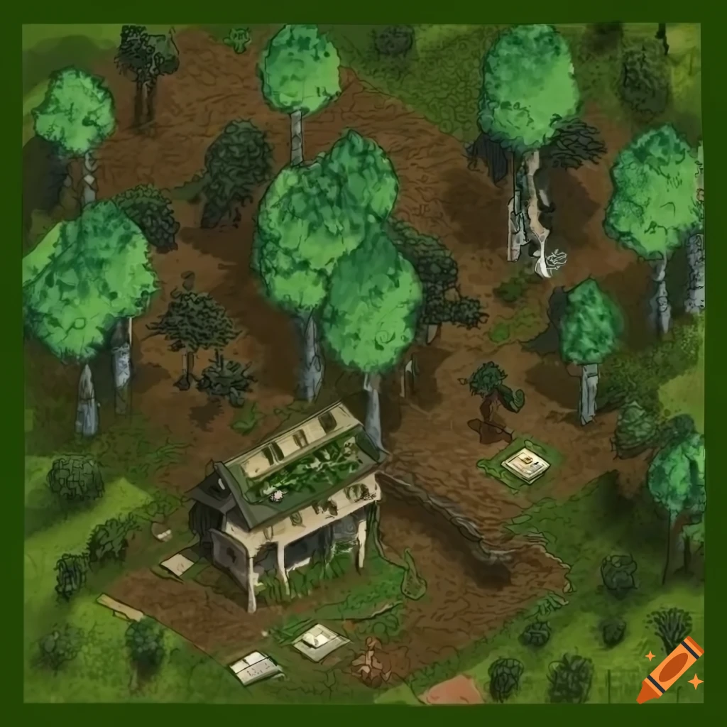 Detailed high-resolution autumn village tileset for rpg game on Craiyon