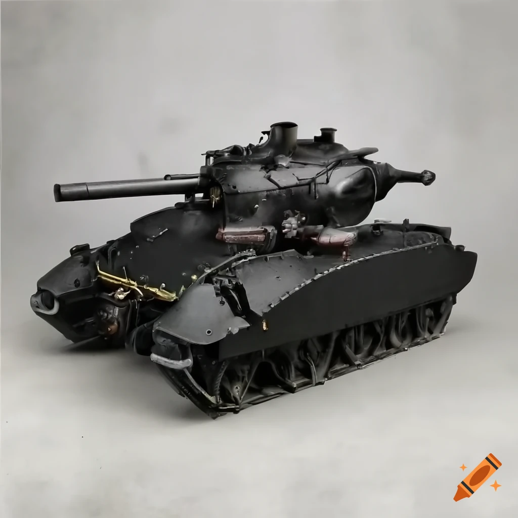 Photo-realistic design of a knight-shaped steam locomotive on Craiyon