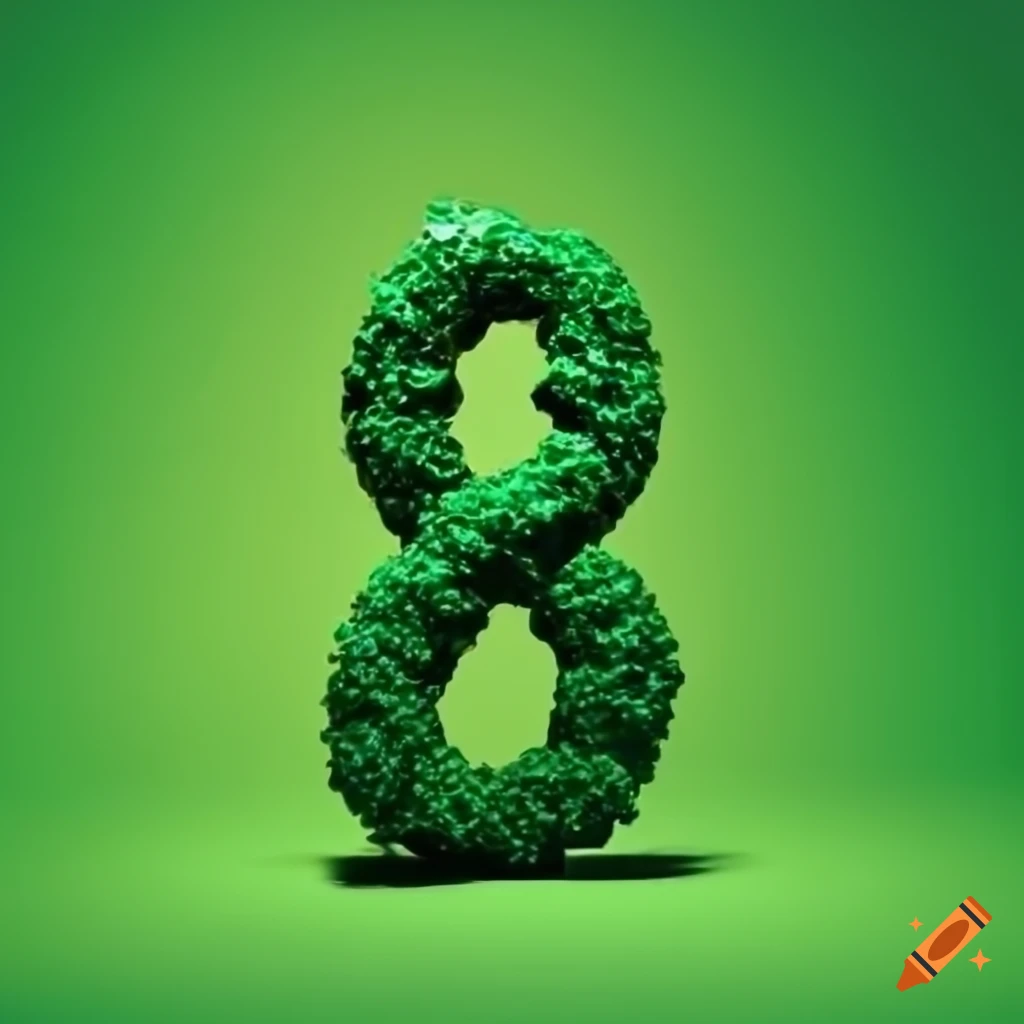 Green number 8 on Craiyon