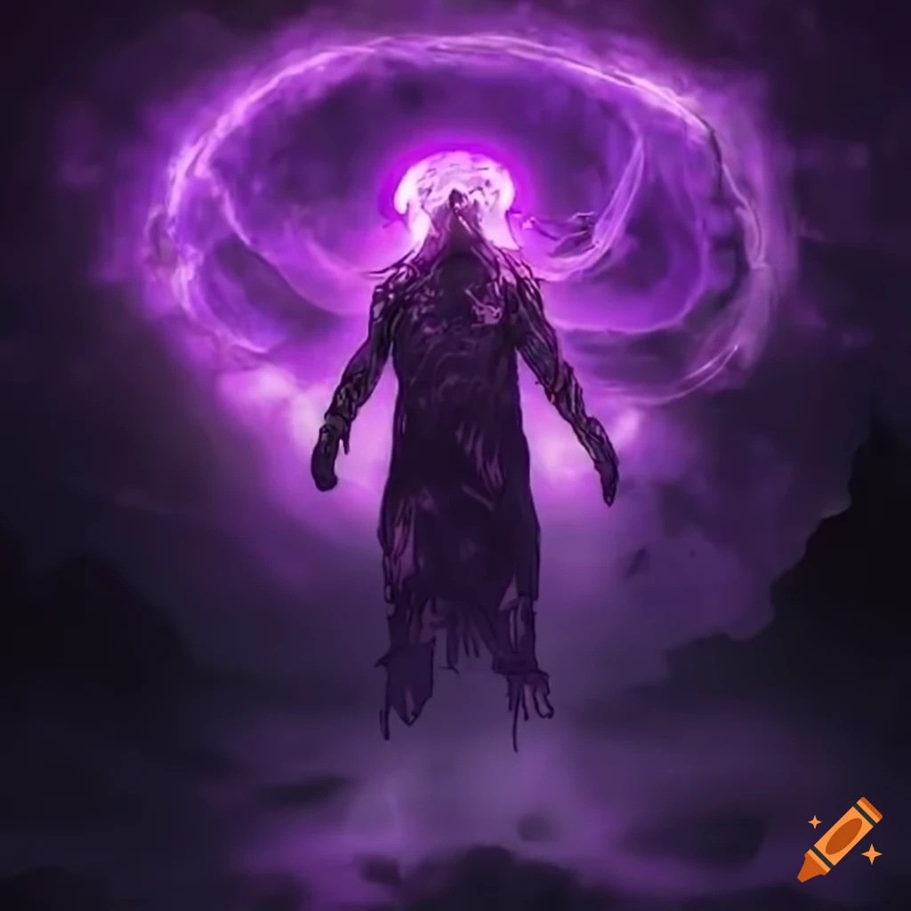 Image of a purple energy beast on Craiyon