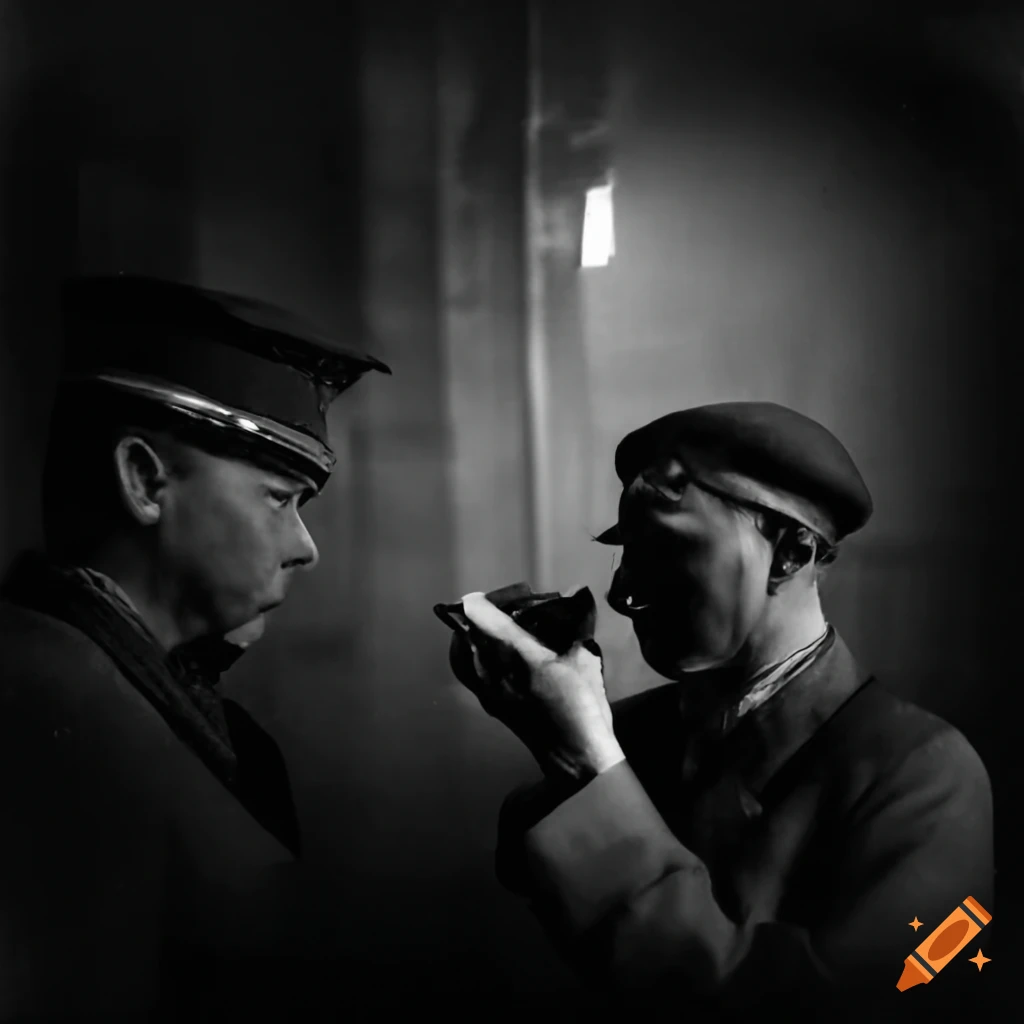 Detailed black and white photo of a crime scene in Berlin 1945 on Craiyon