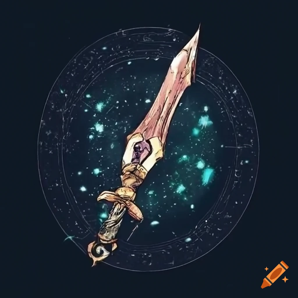 Image of a mythical arrow and sword