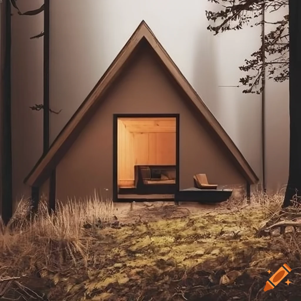 Cozy minimal cabin on Craiyon