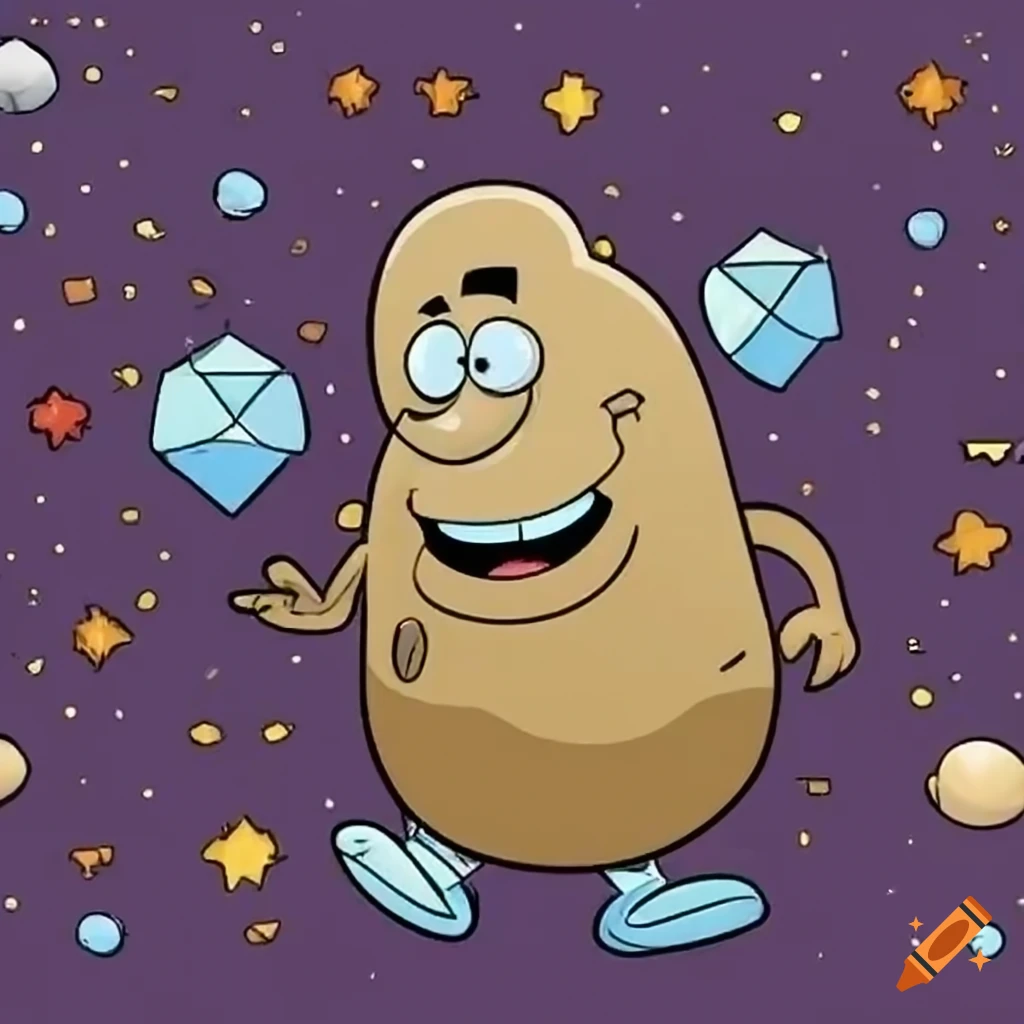 Cartoon character representing dosa on Craiyon