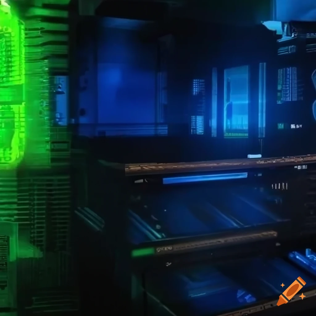 Landscape with server technology on Craiyon