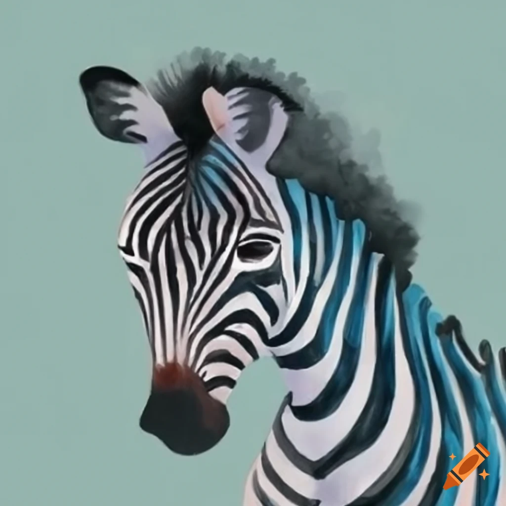 Peinture d'une zèbre on Craiyon