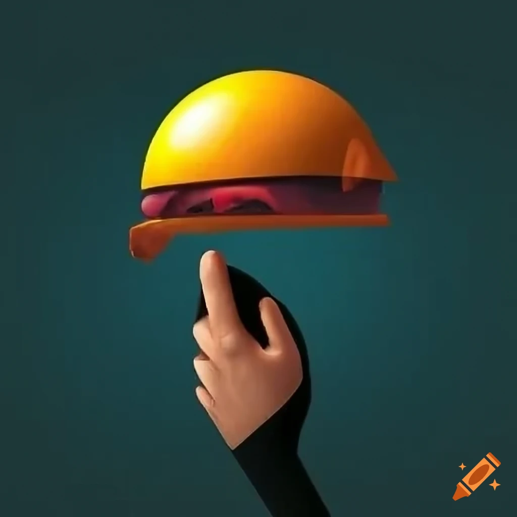 Hand holding a burger