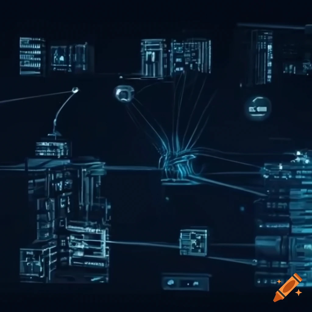 Ultra realistic depiction of TCP IP network connections on Craiyon