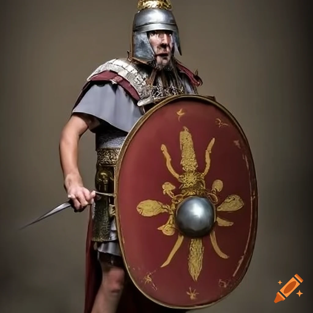 Roman soldier with a sword on Craiyon
