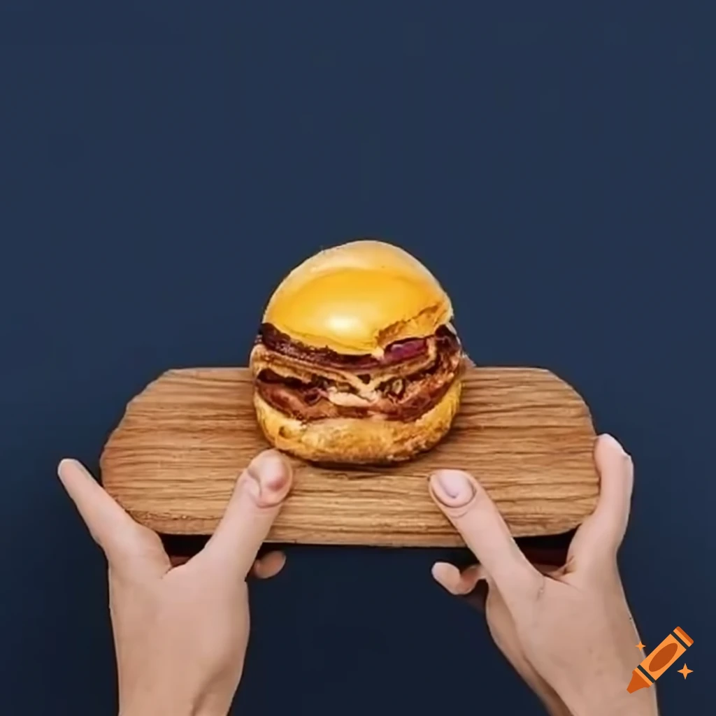 Delicious handmade burger on Craiyon