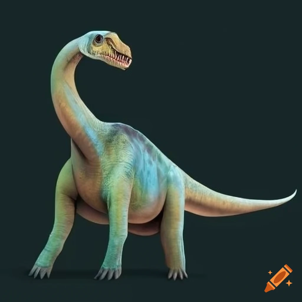 Illustration of a three-legged diplodocus dinosaur