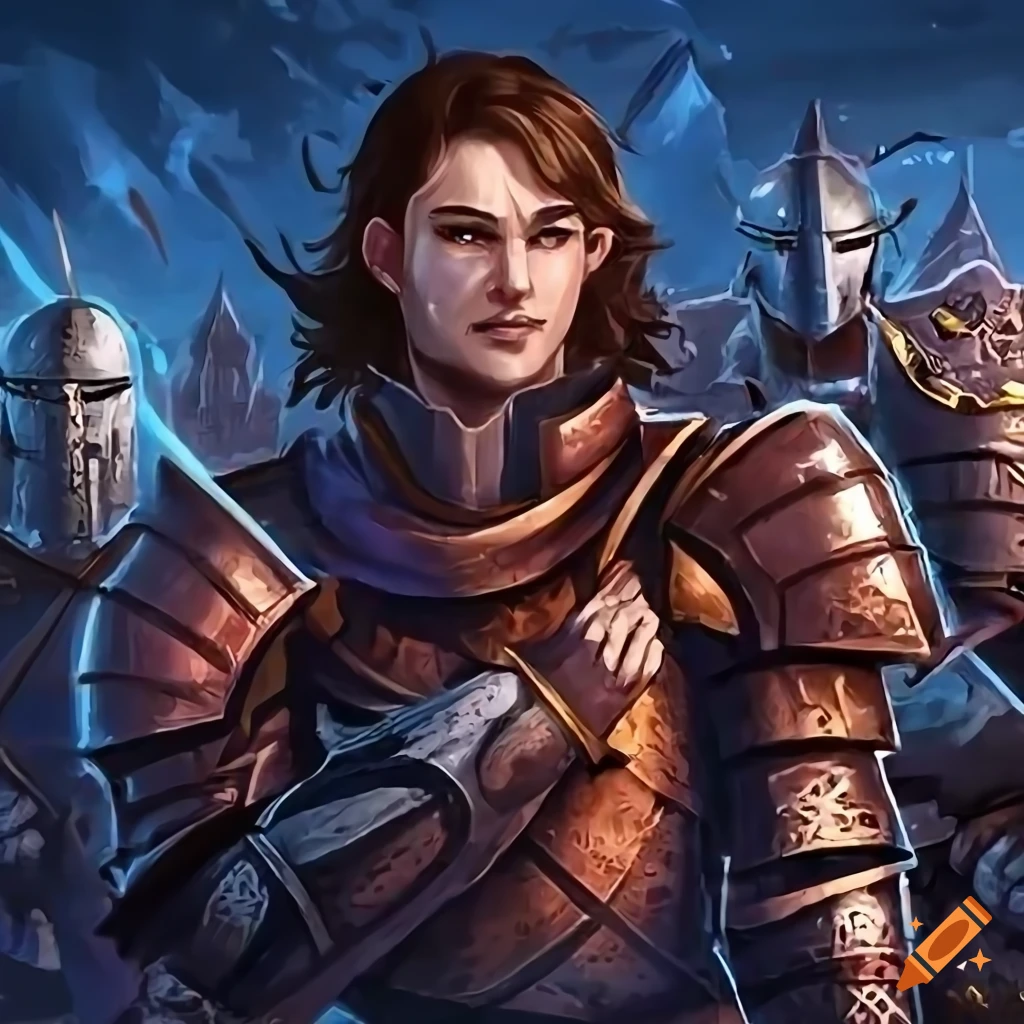 Dungeon and dragons style image of human knights attacking a castle on ...