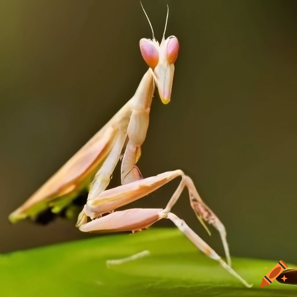 Close-up of a flower mantis on Craiyon