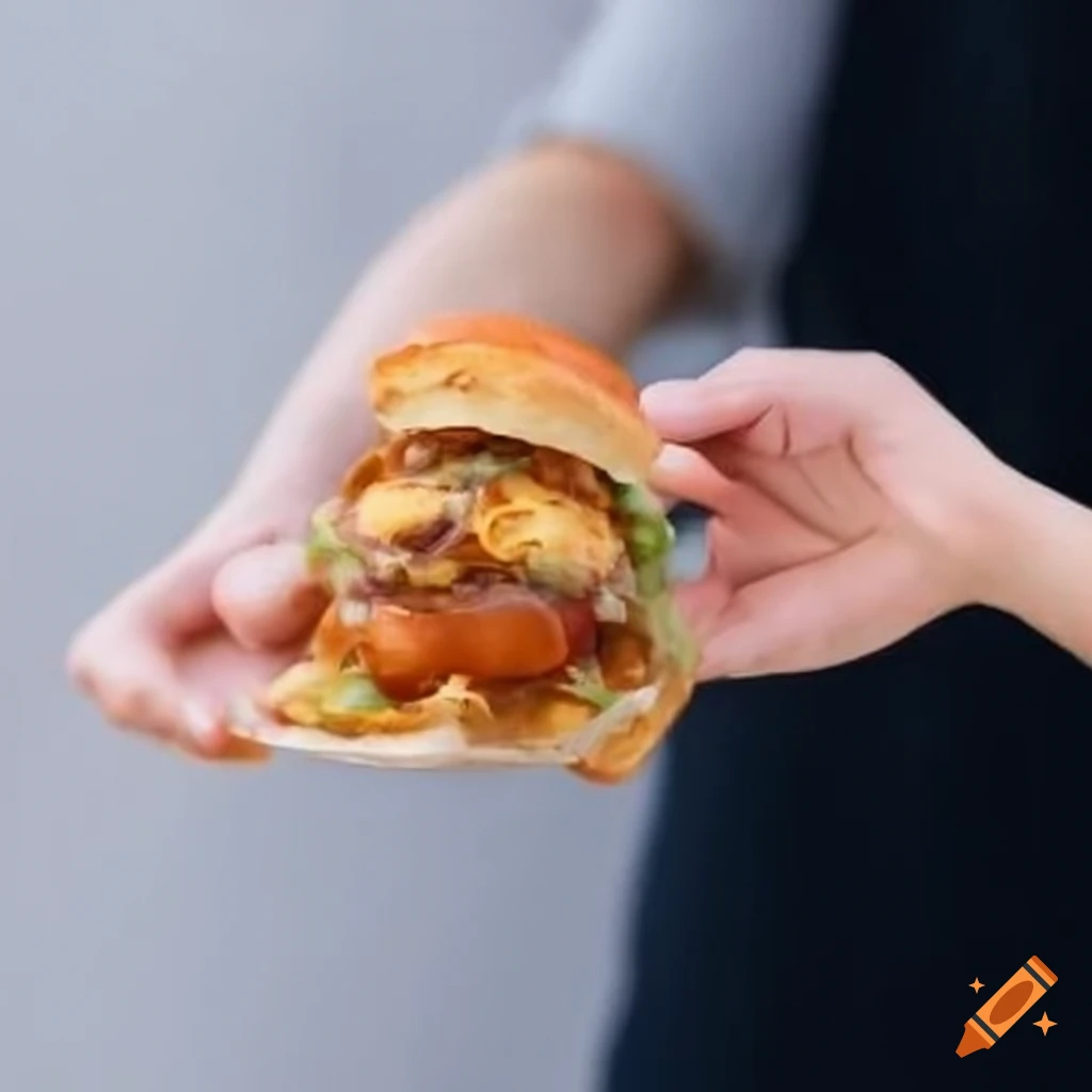 Delicious handmade burger on Craiyon