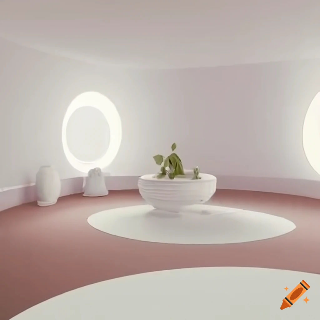 Ethereal white room with y2k aesthetics on Craiyon