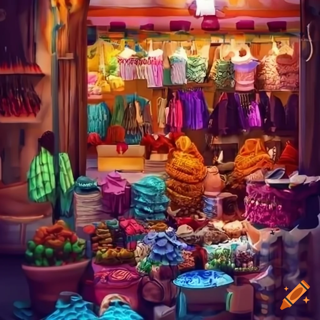 Colorful and peaceful market store