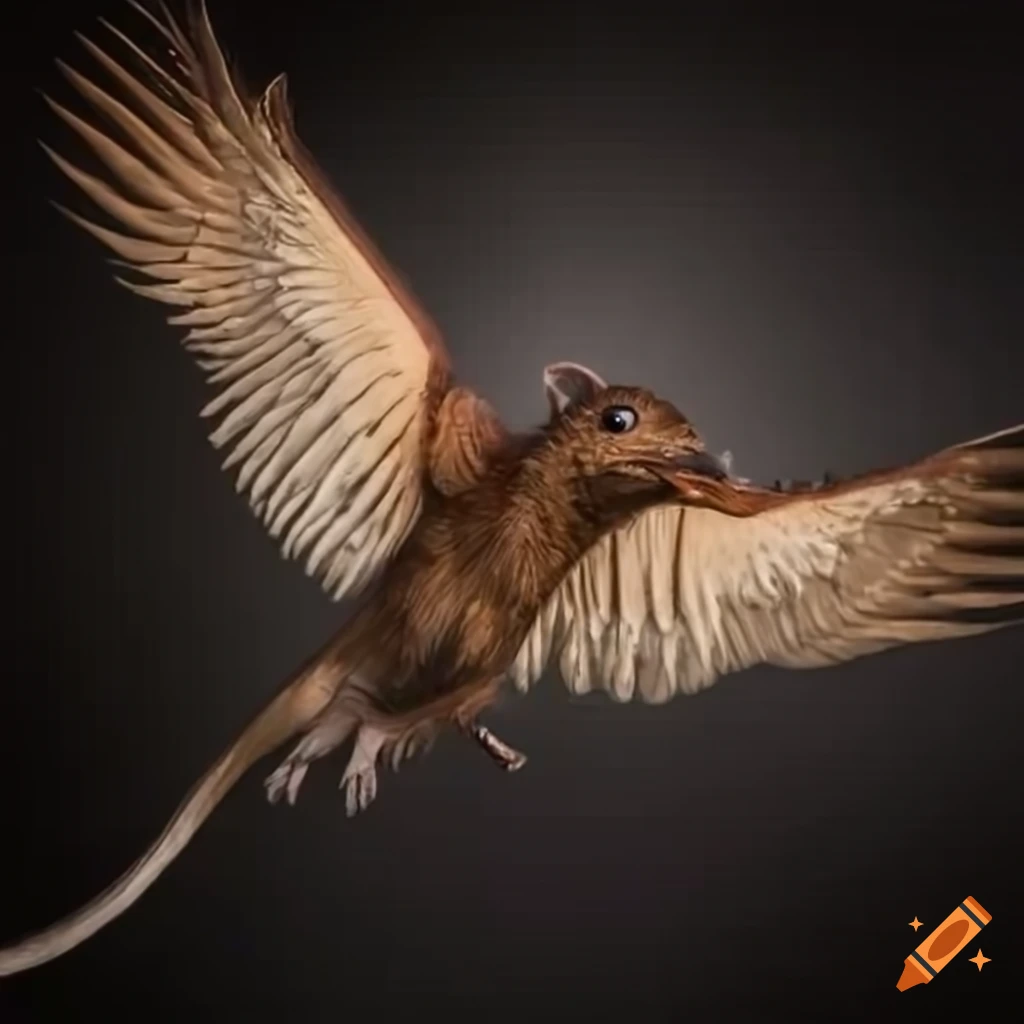 Image of a winged prehistoric vole creature
