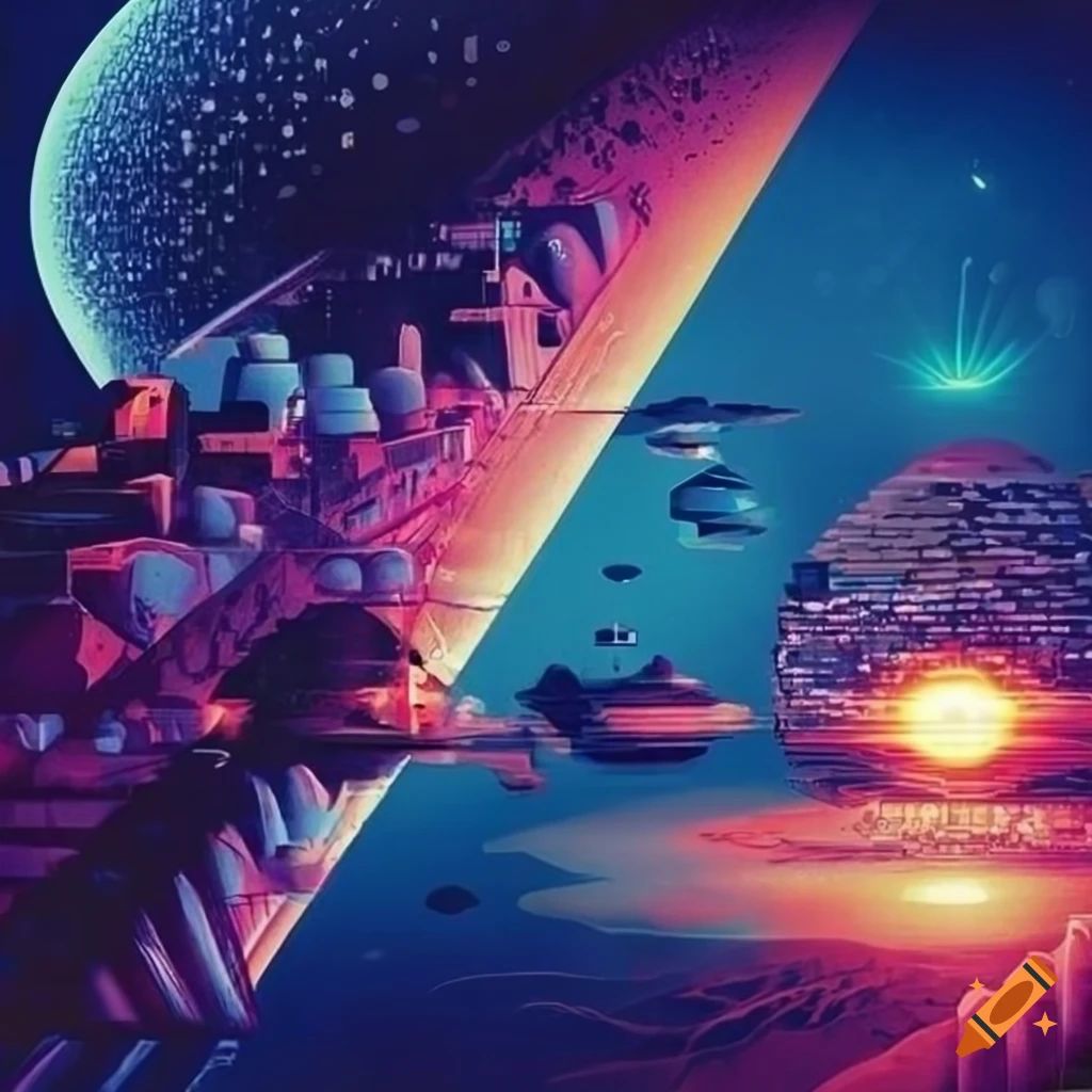Retro futuristic poster