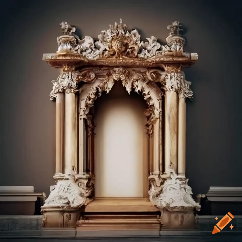 Rococo altar with elegant details on Craiyon