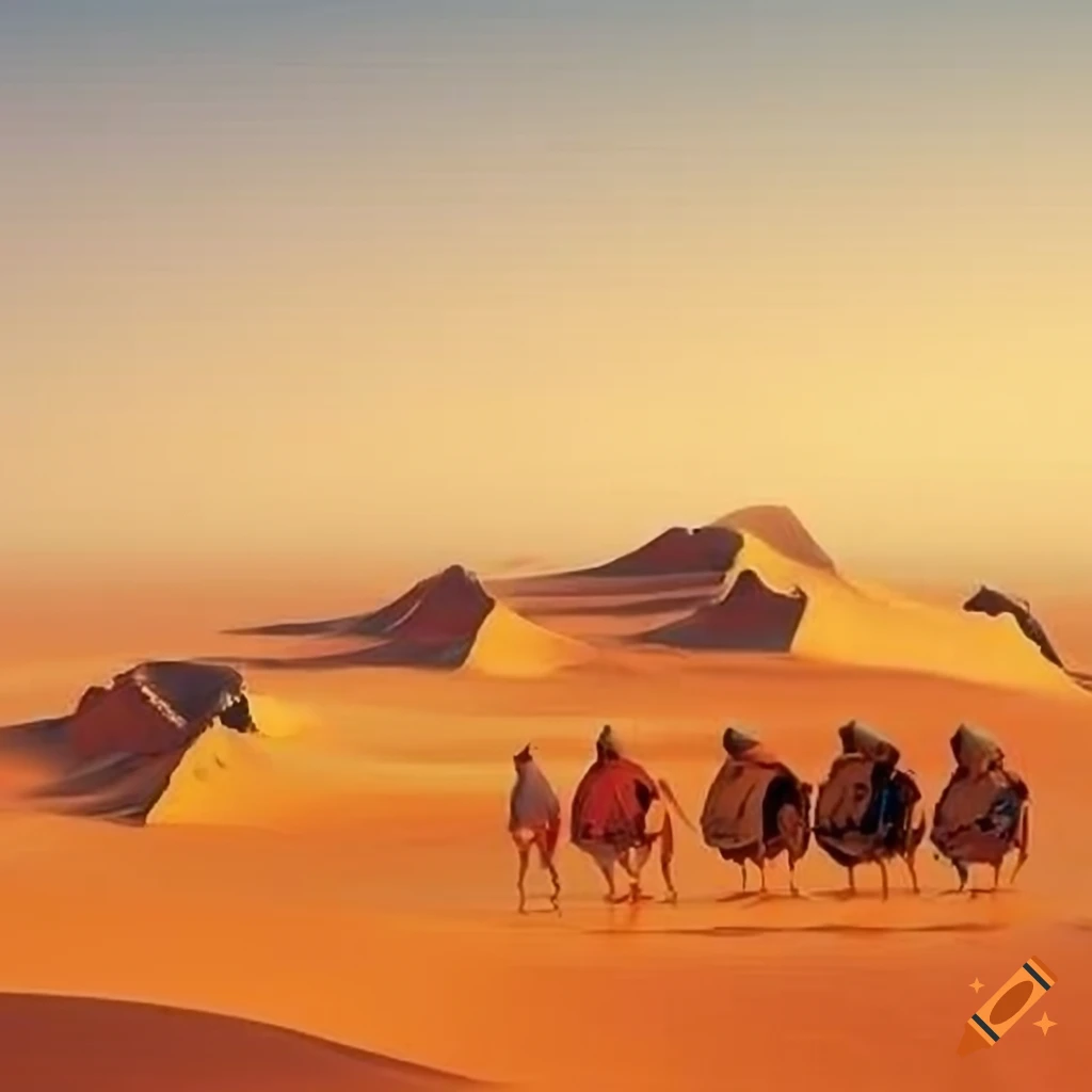 Illustration of pre-islamic arabia on Craiyon