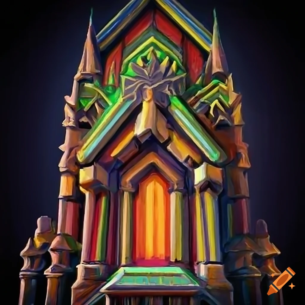 Detailed architectural carving in zelda game style on Craiyon