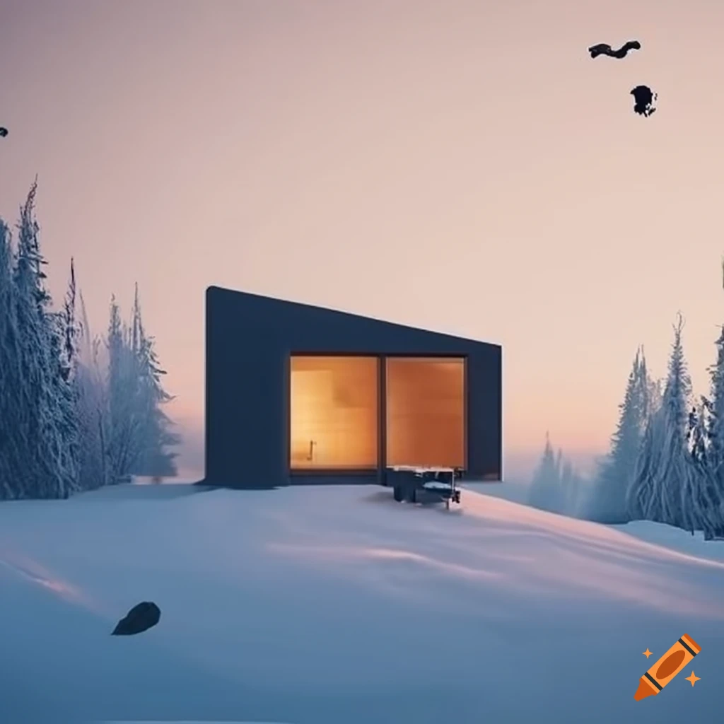 Minimalist cabin design on Craiyon