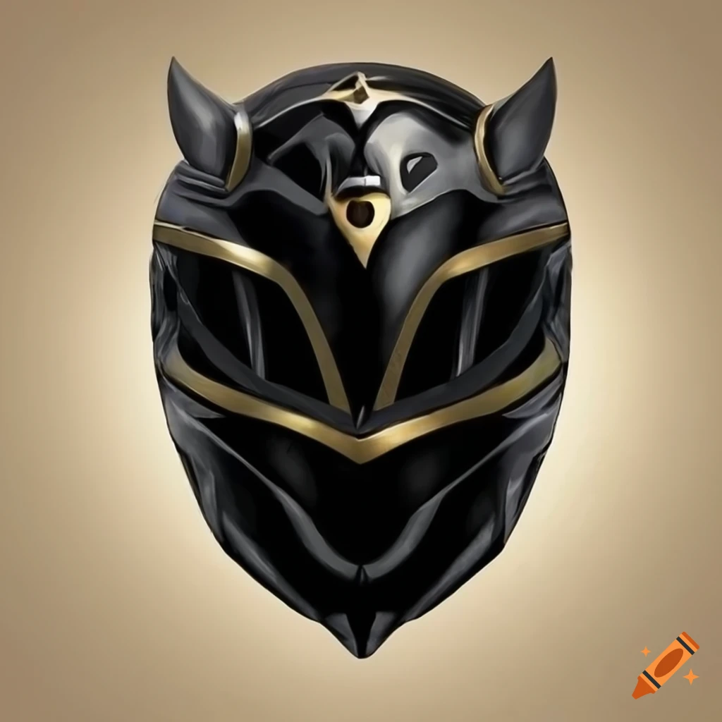 Design of a Black Power Ranger with Weasel and Bullfrog motifs on Craiyon