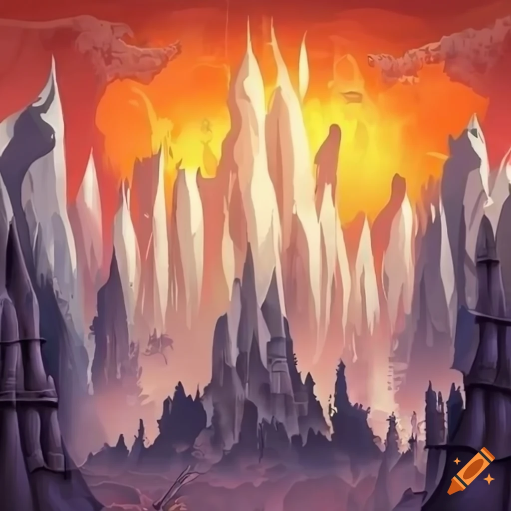 Cartoon fantasy kingdom background