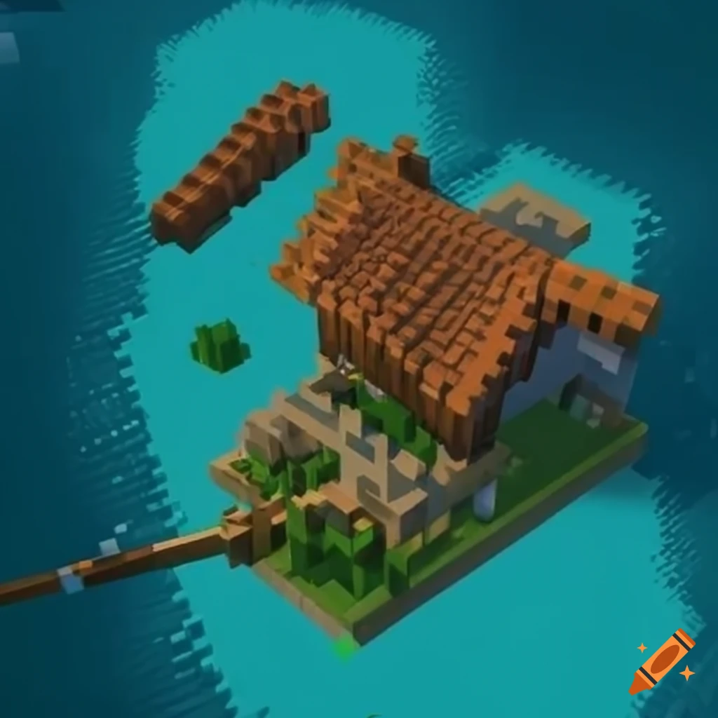 Minecraft fishing server logo on Craiyon