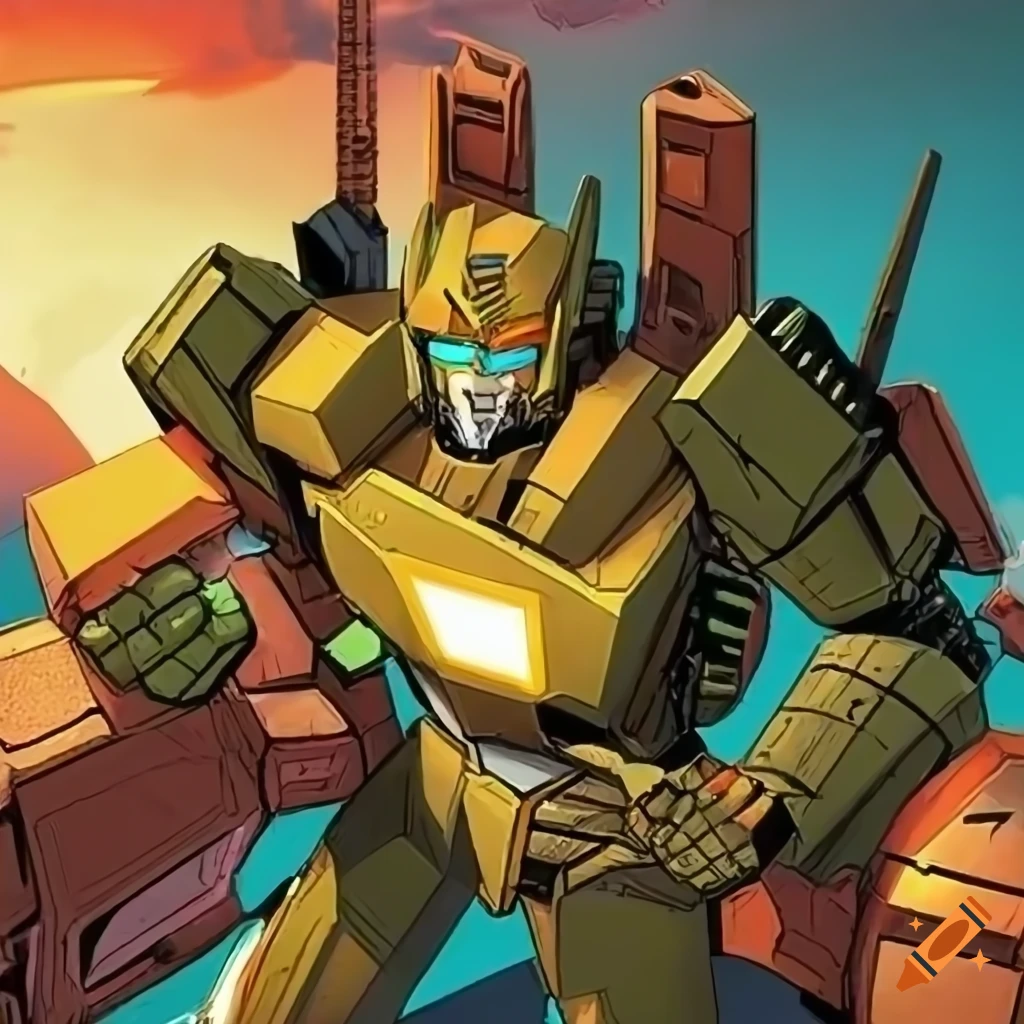 Egyptian transformer illustration on Craiyon