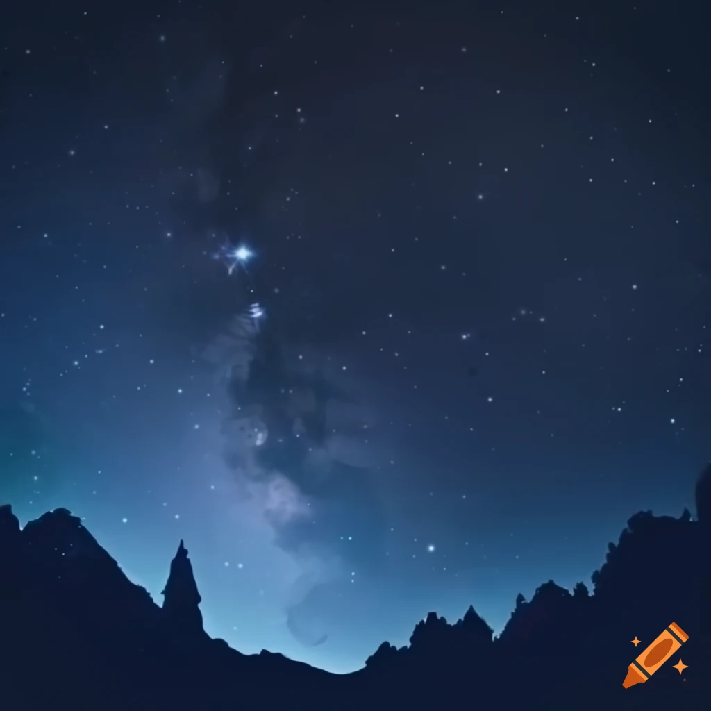 Night sky with stars on Craiyon