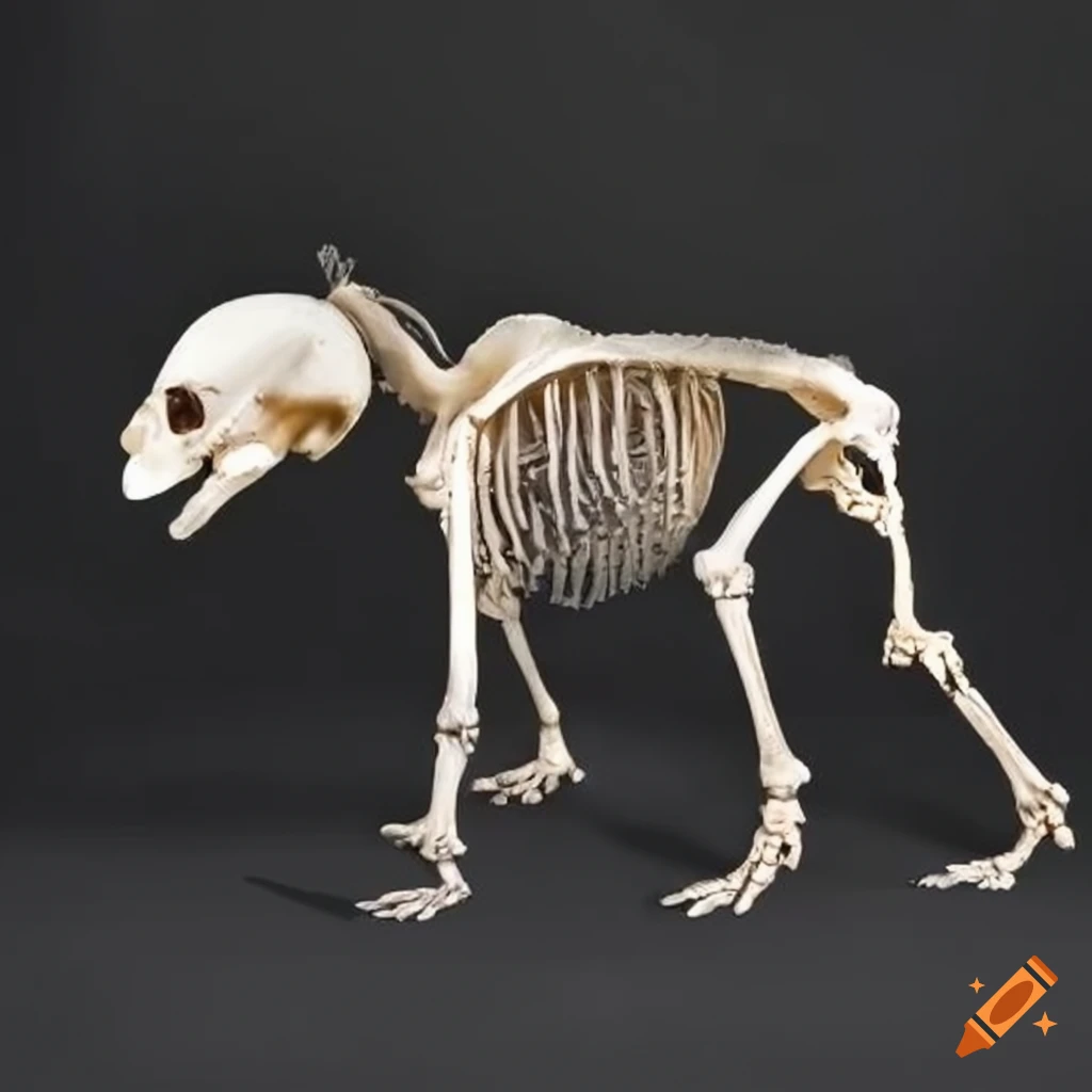 Skeleton of a water buffalo on Craiyon