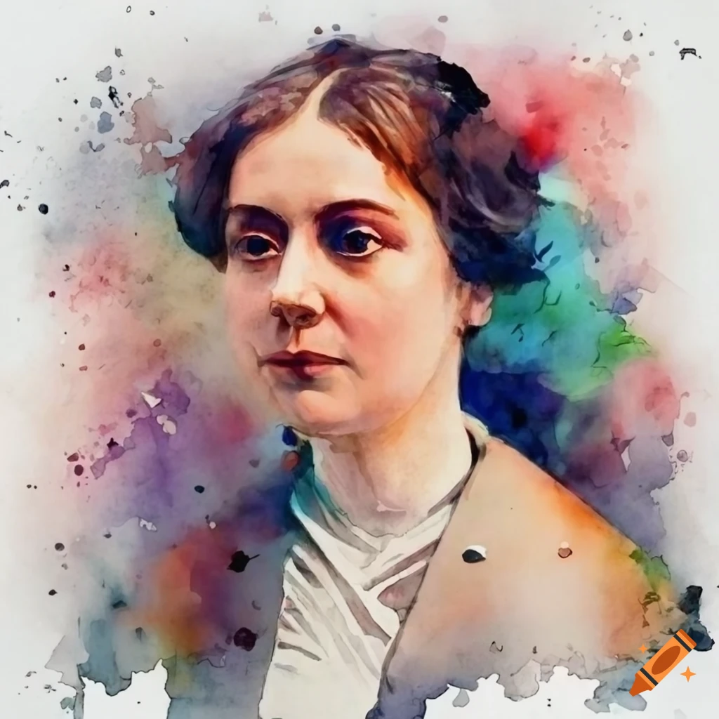 Watercolor painting of Harriet Martineau during the Industrial ...