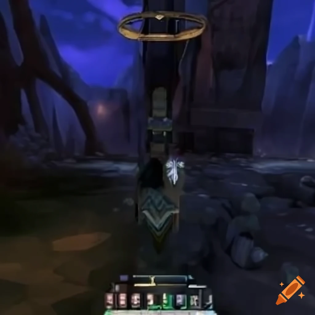 Illustration of a virtual reality dueling game