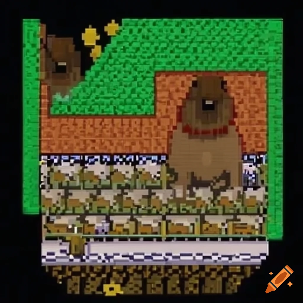 Scarecrow,pixel style,idle,sprite ,speard sheet on Craiyon