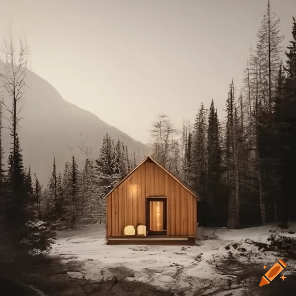 Cozy minimal cabin