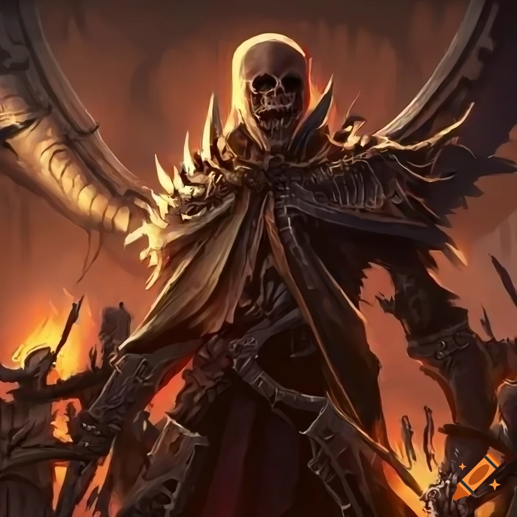 Undead priest in a horror scene on Craiyon