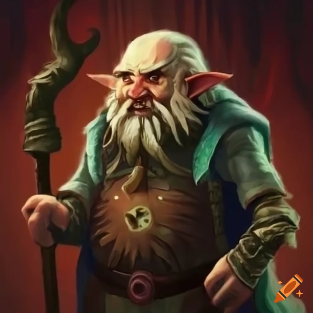 Artwork of a deep gnome wizard in dungeons and dragons on Craiyon