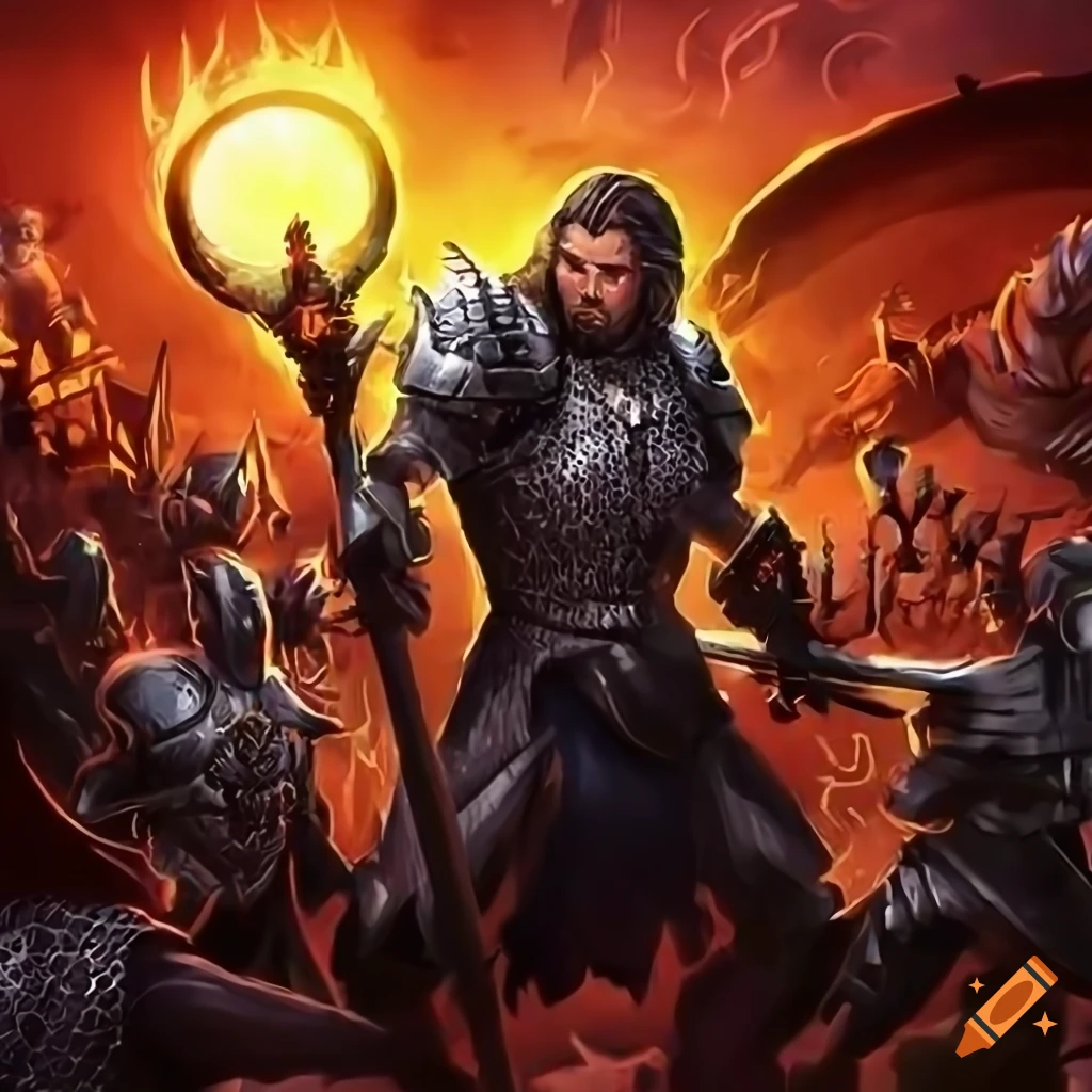 Dungeon and dragons style image of human knights attacking a castle on ...