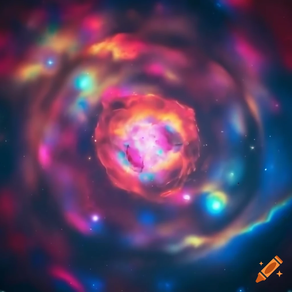 Glowing nebula transparent sphere on Craiyon