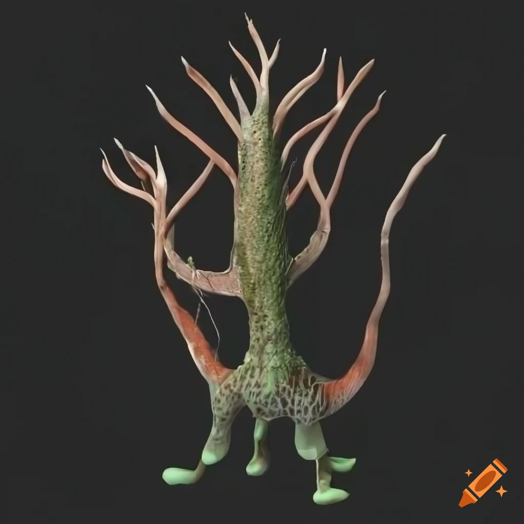 3d model of a speculative evolution plant on Craiyon