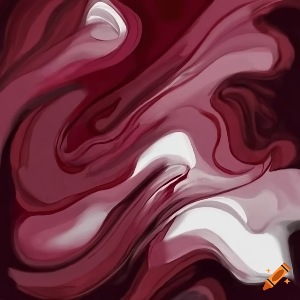 Abstract burgundy and white art on Craiyon