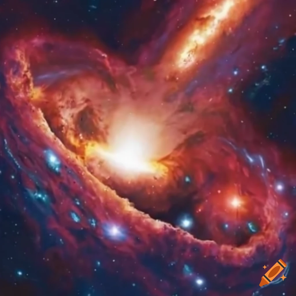 Explosión de una galaxia en el espacio on Craiyon